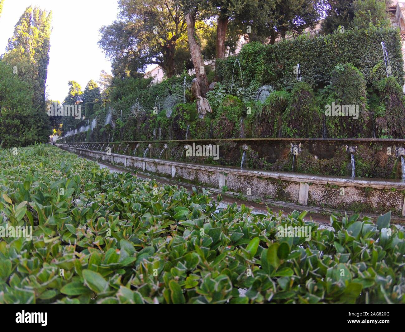 The Hundred Fountains (Cento Fontane) in the beautiful gardens of Villa ...