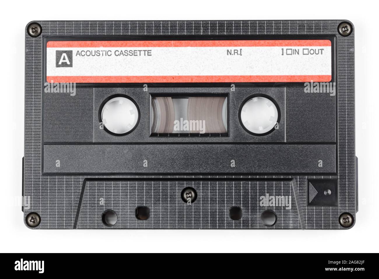 Vintage Compact Cassette on white background Stock Photo - Alamy