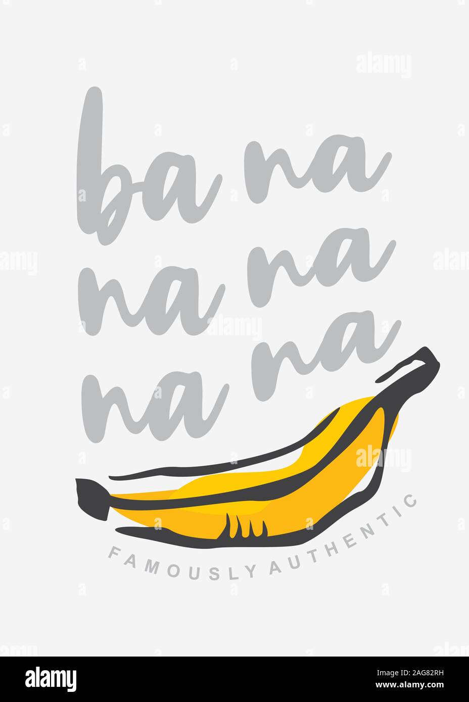 Tee shirt print template with yellow banana graphic. Girls dress ...