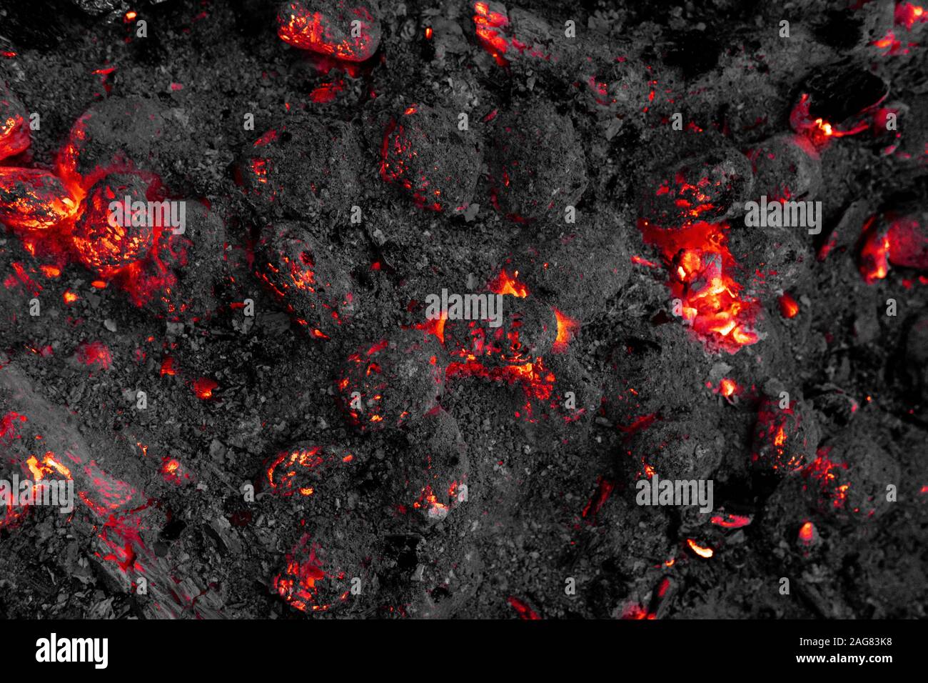 High angle shot of a heated volcano in the process of eruption Stock ...