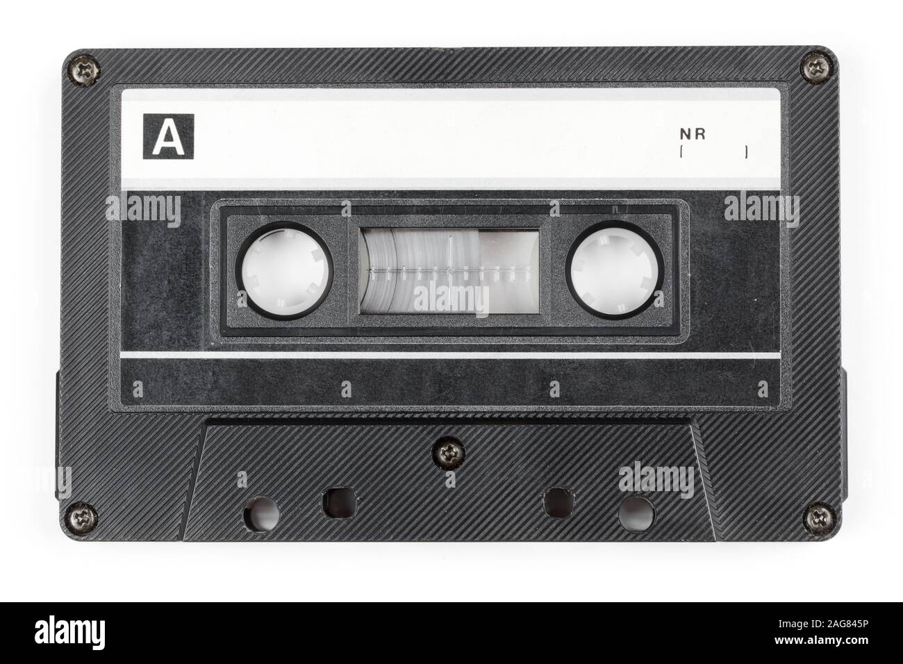 Vintage Compact Cassette on white background Stock Photo - Alamy