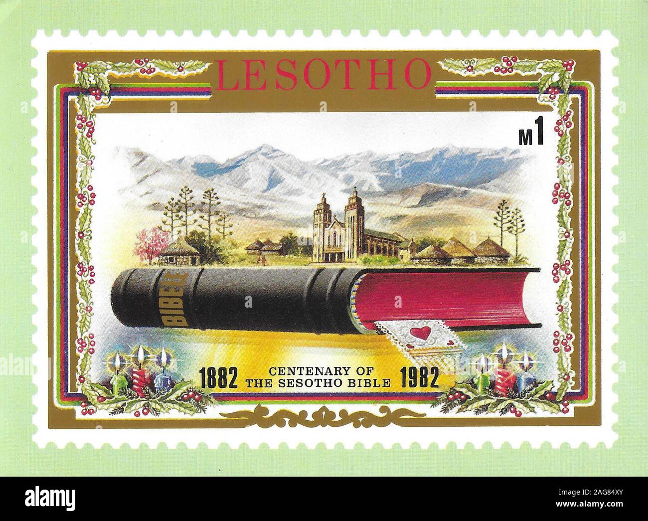 Postcard philately Kingdom of Lesotho stamp centenary 1882-1982 of ...