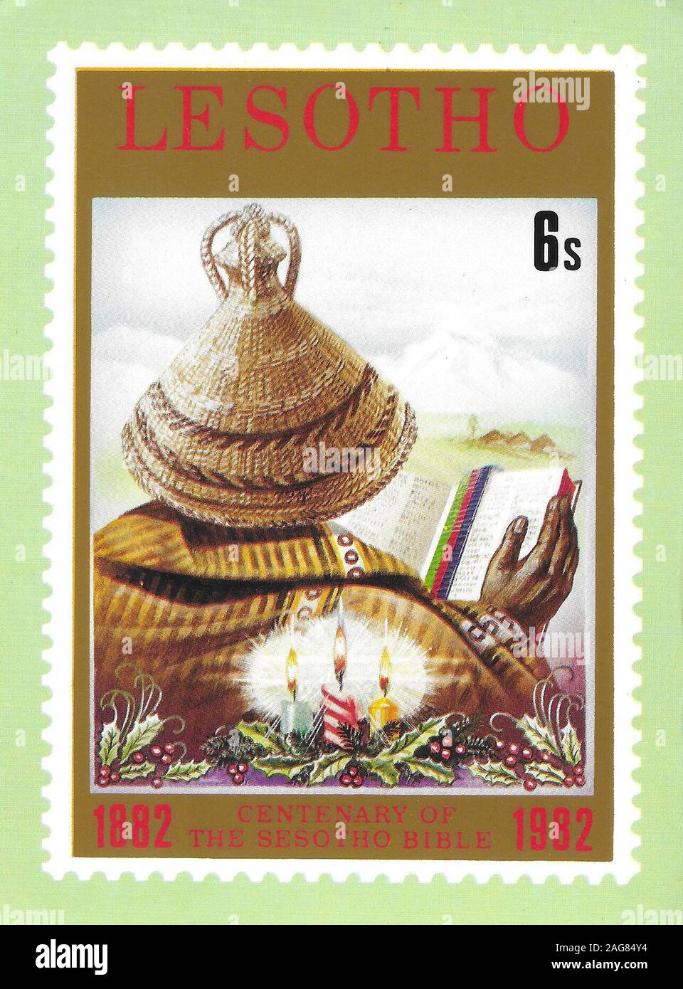 Postcard philately Kingdom of Lesotho stamp centenary 1882-1982 of ...