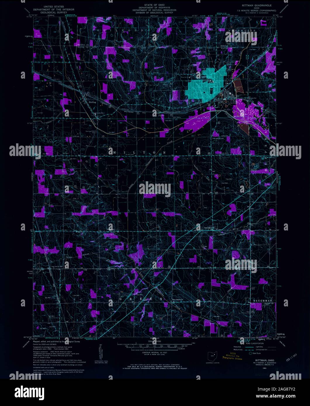 Map of rittman hi-res stock photography and images - Alamy