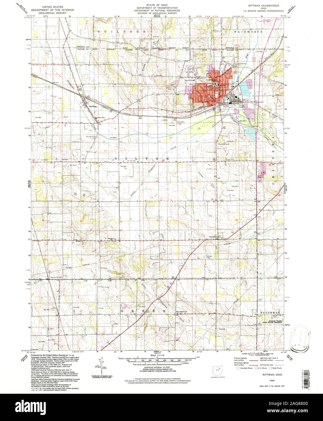 Rittman map hi-res stock photography and images - Alamy