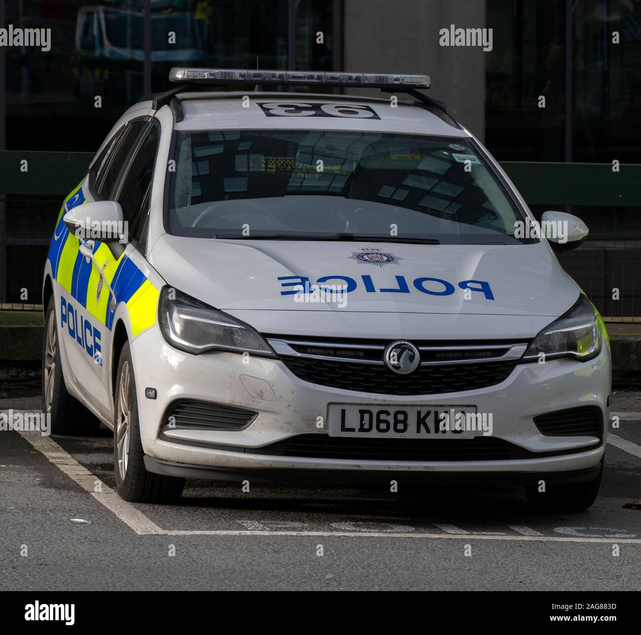 Police Car At Manchester England 2019 Stock Photo - Alamy