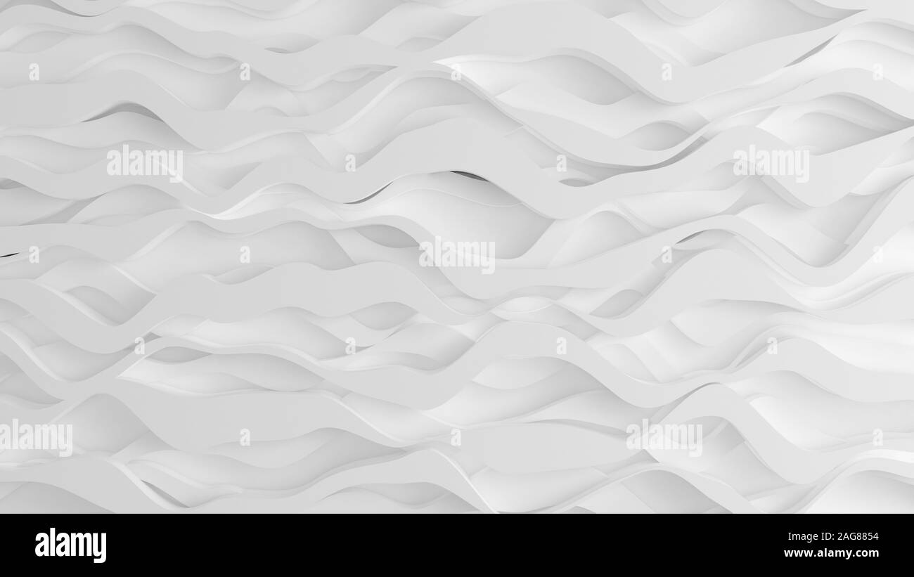 White wave background. 3d rendering, 3d illustration Stock Photo - Alamy