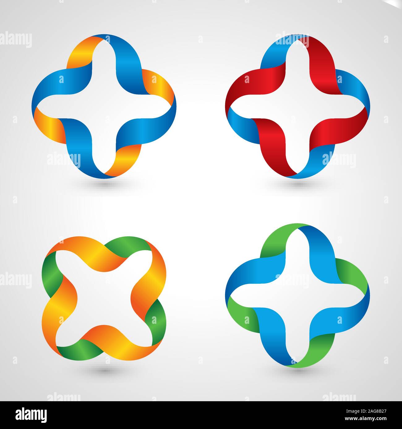 Vector medic logo. Medical cross. Colorful med logos collection ...