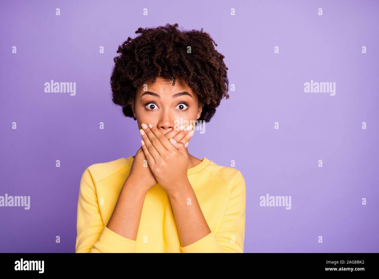 Close-up view portrait of her she nice attractive charming lovely funny ...