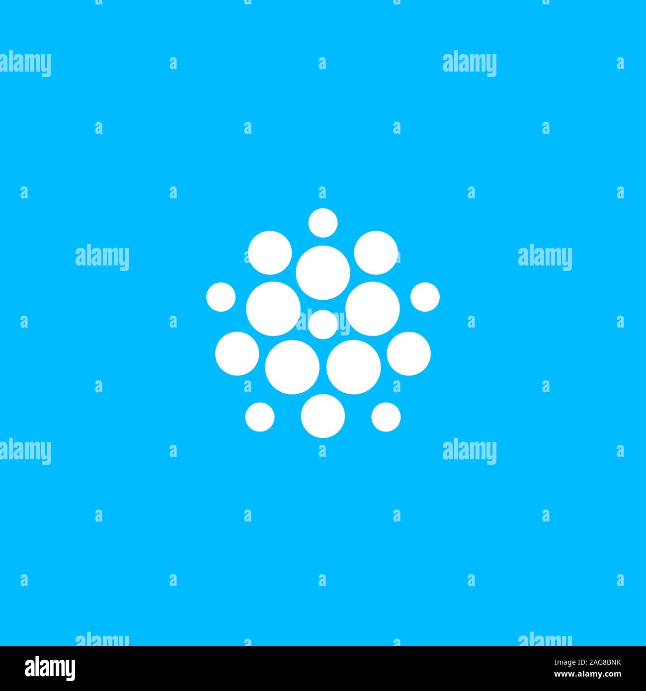 Digital logos set. Vector isolated circle logo. Creative template. Red ...