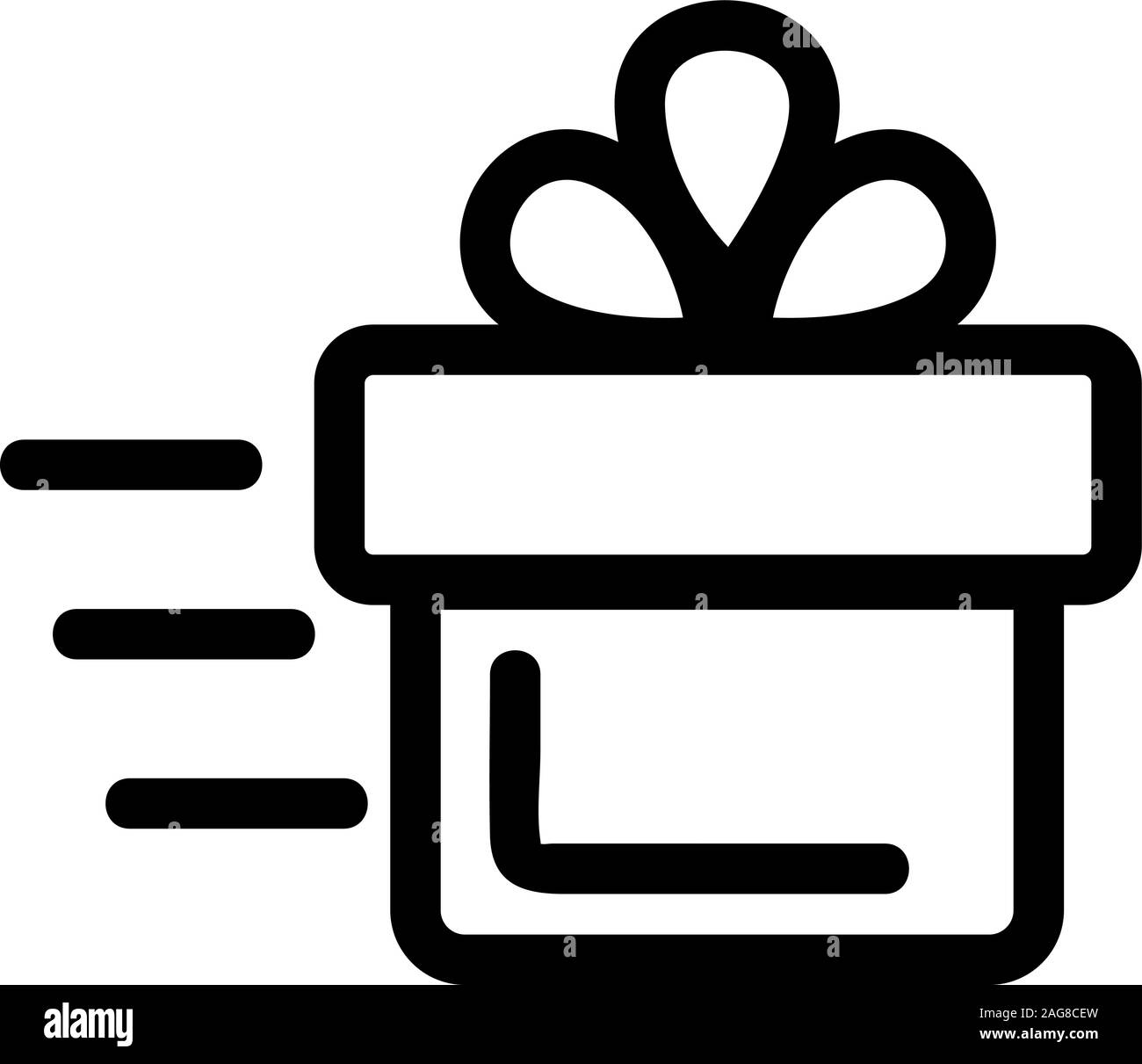Sending a gift icon to the vector. Isolated contour symbol illustration ...