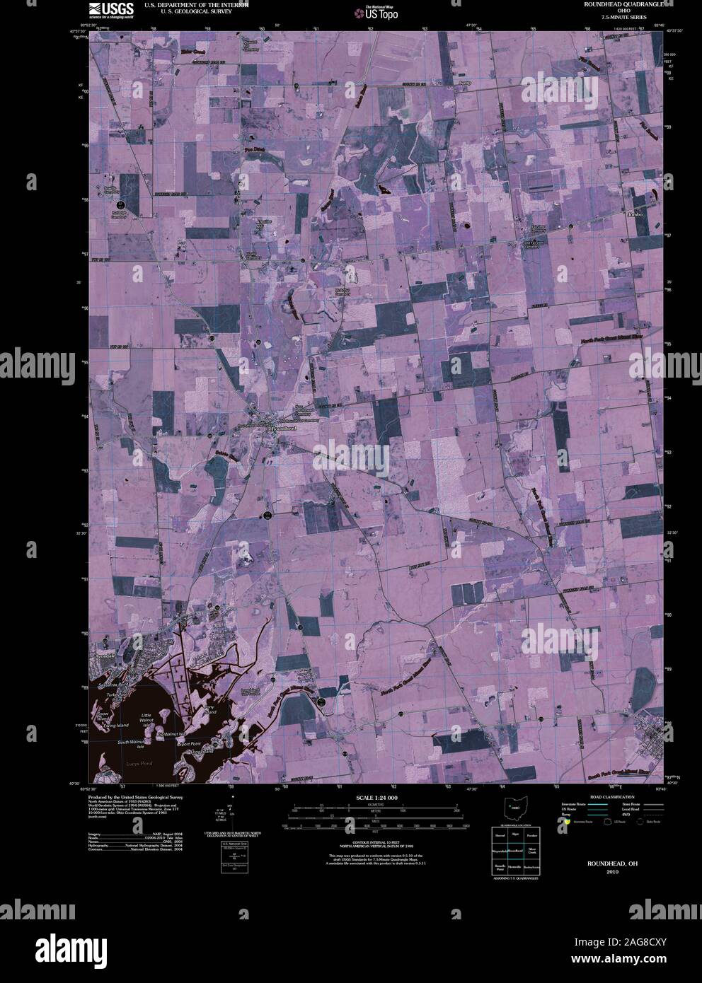 Map of roundhead ohio hi-res stock photography and images - Alamy