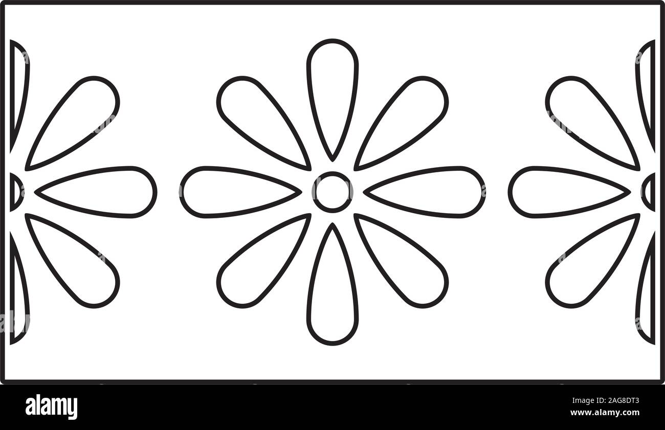 Flowers inside label design, floral nature plant ornament garden ...