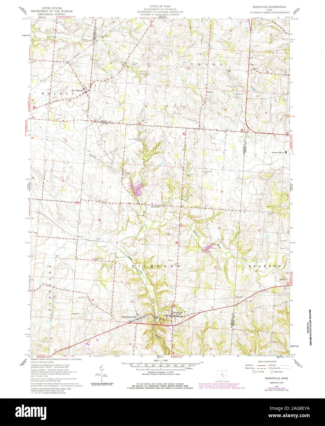 Map of rushville hi-res stock photography and images - Alamy