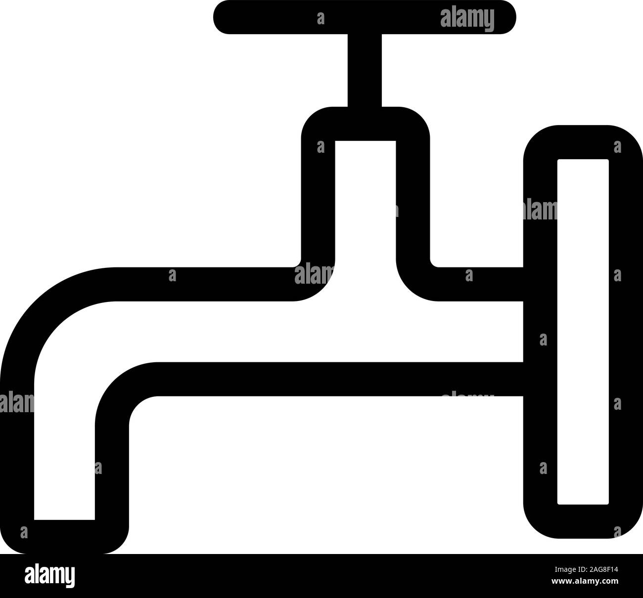 Water mixer icon vector. Isolated contour symbol illustration Stock ...