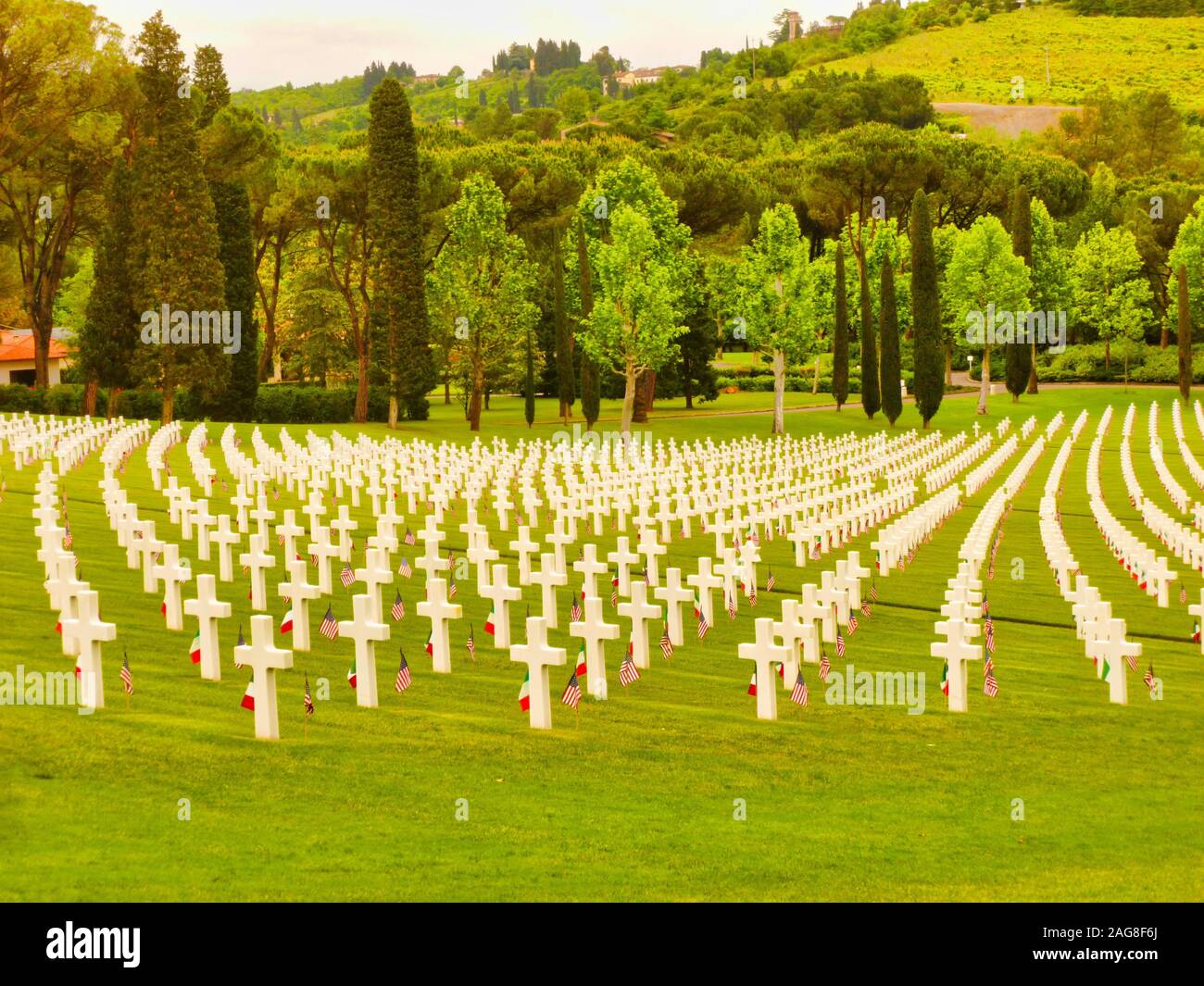 American Cemetery in Tuscany Stock Photo - Alamy