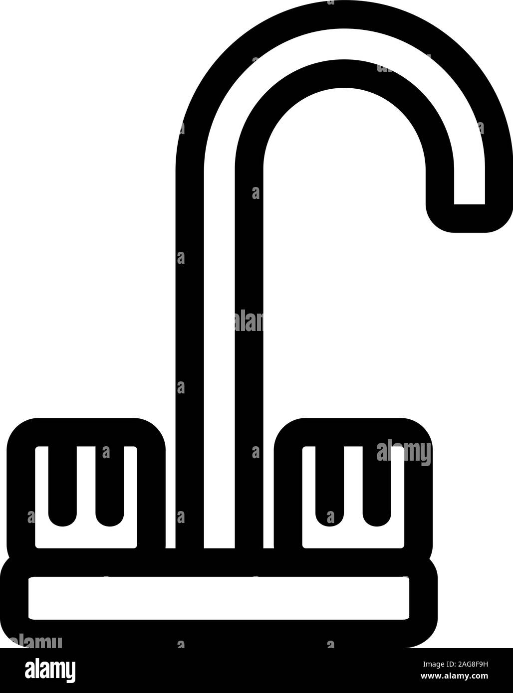 Water mixer icon vector. Isolated contour symbol illustration Stock ...