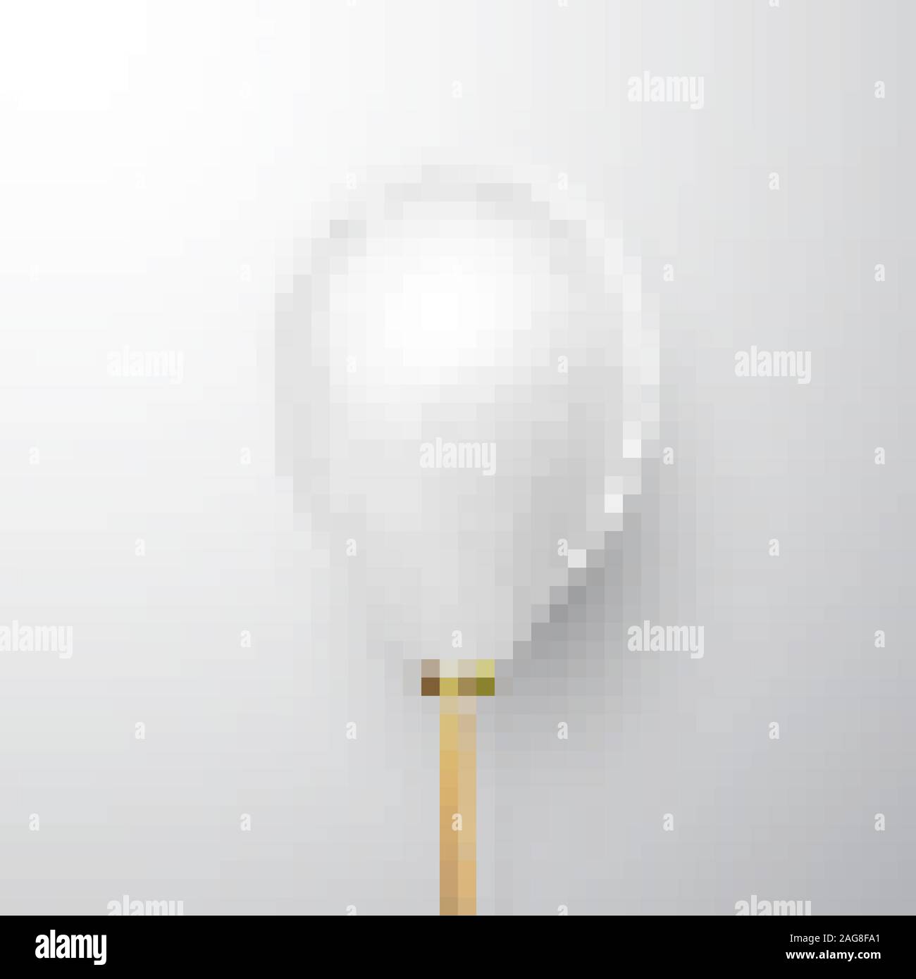 Realistic white balloon on white background with shadow. Shine helium ...