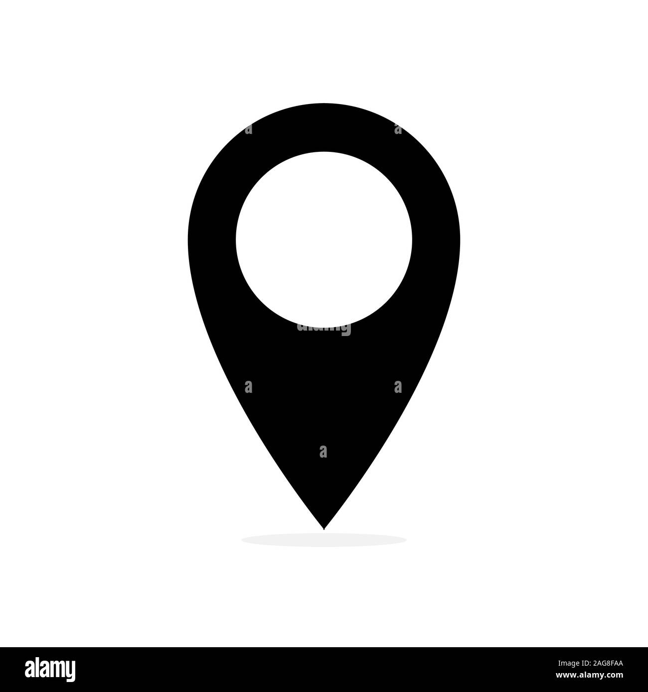 Map Pointer Icon In Flat Style Navigator Symbol Isolated On White Background Vector