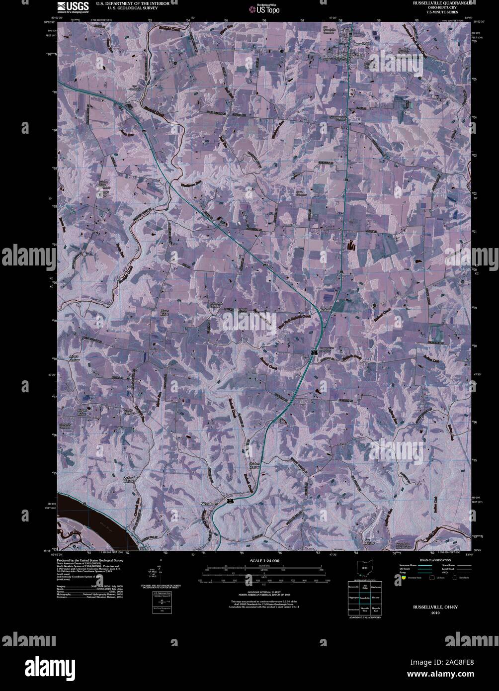 Russellville ohio map hi-res stock photography and images - Alamy