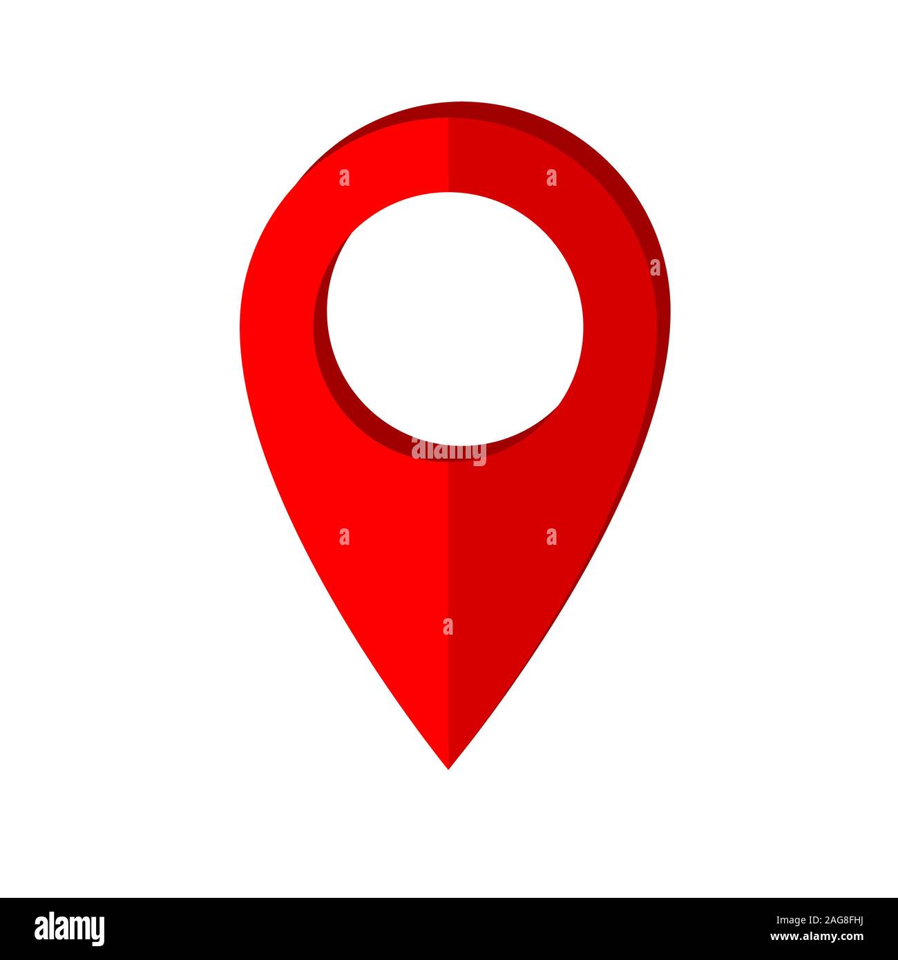 Map Pointer Icon In Flat Style Navigator Symbol Isolated On White Background Vector