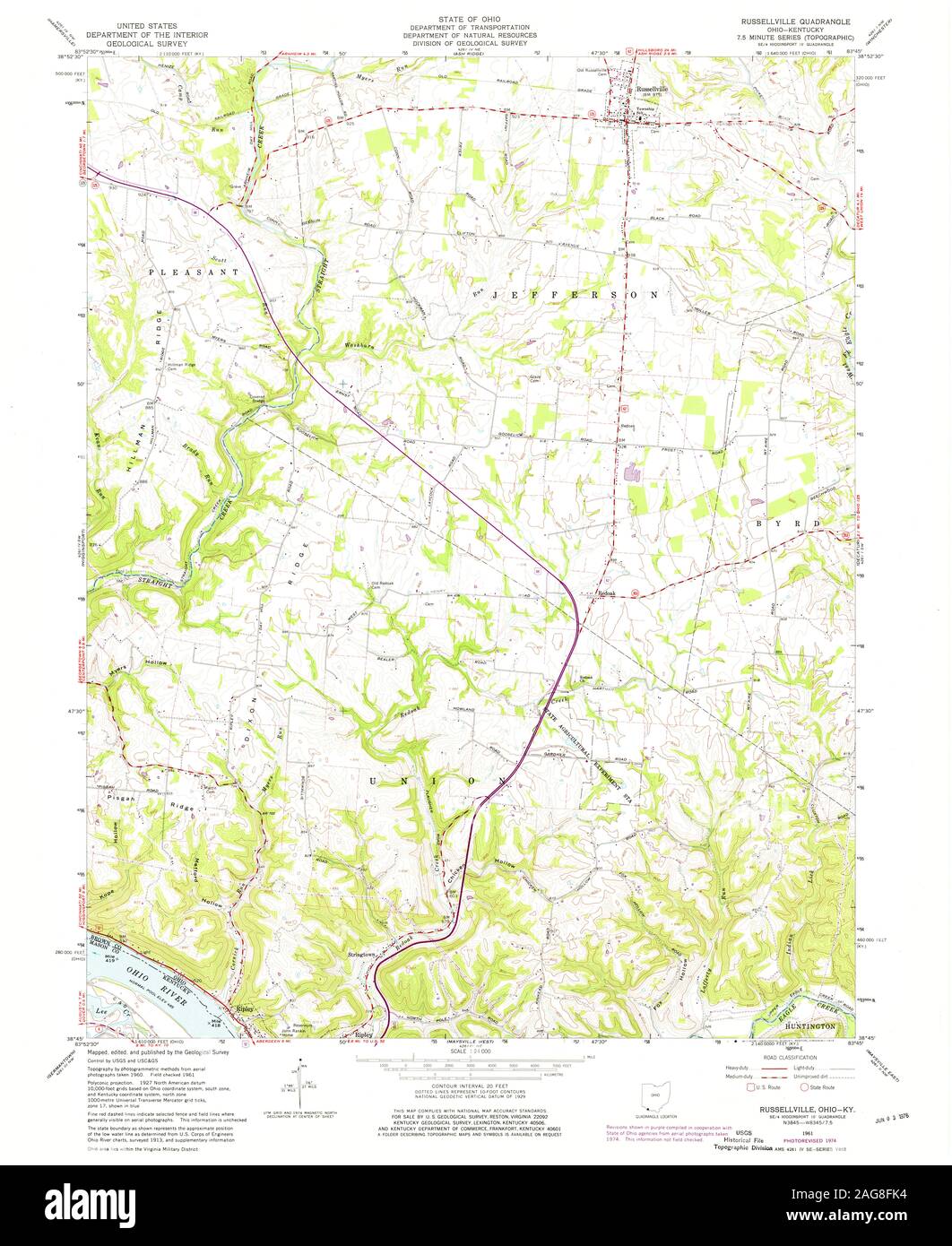 Map of russellville ohio hi-res stock photography and images - Alamy