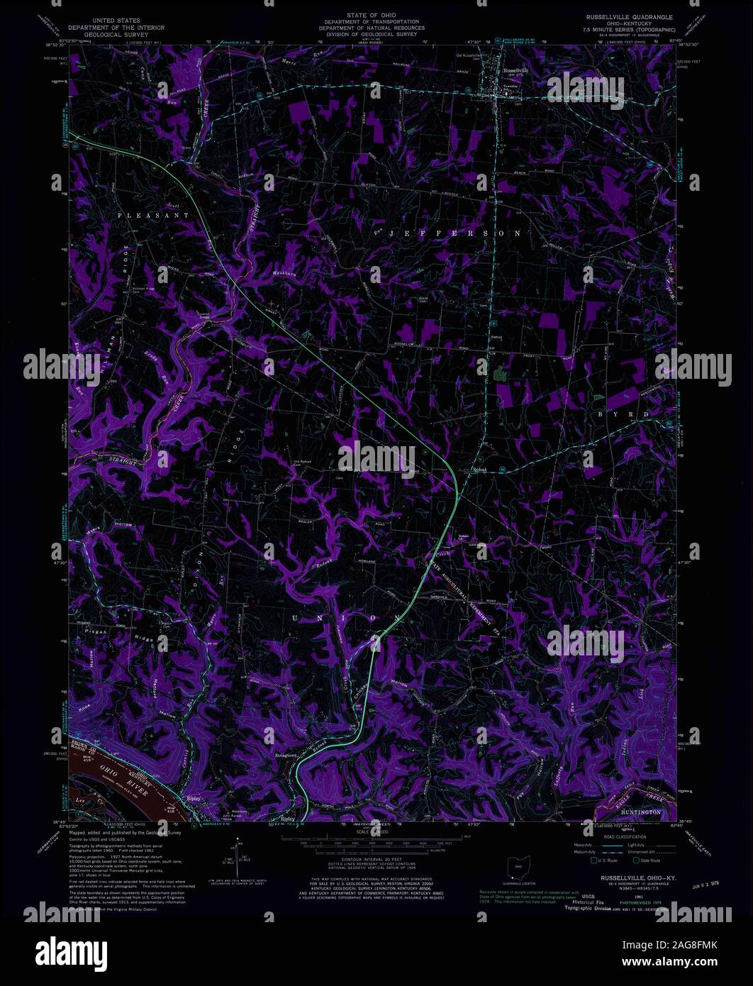 Map of russellville ohio hi-res stock photography and images - Alamy