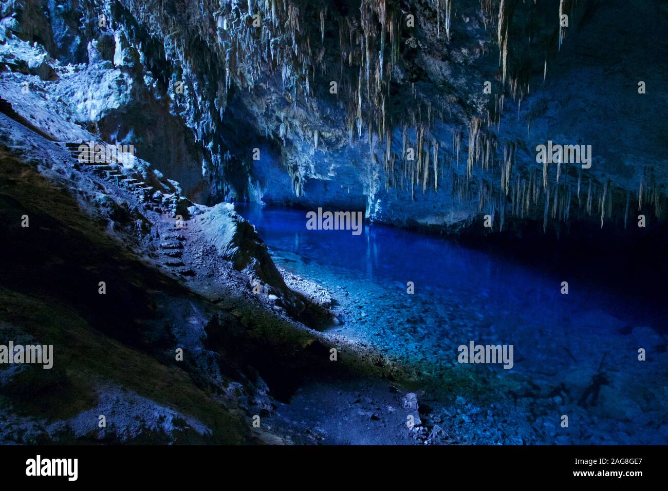 The Blue Lake Grotto in Bonito, State of Mato Grosso do Sul, Brazil ...