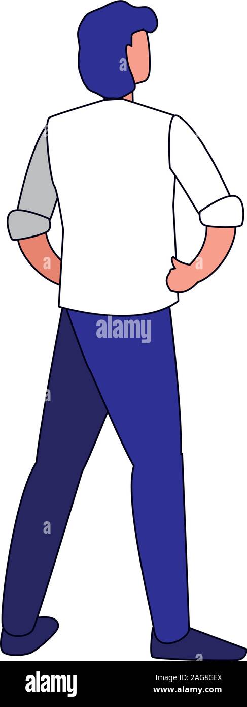 Avatar man of back design, Boy male person people human social media ...