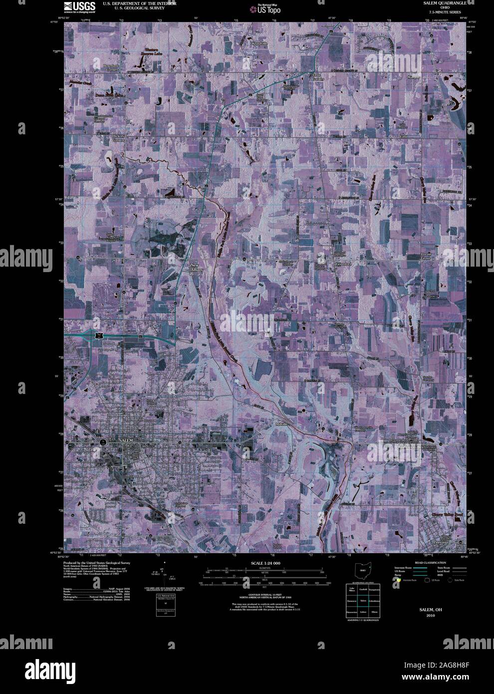 Salem ohio map hi-res stock photography and images - Alamy