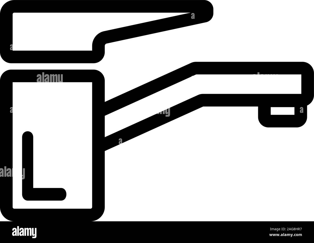 Water mixer icon vector. Isolated contour symbol illustration Stock ...