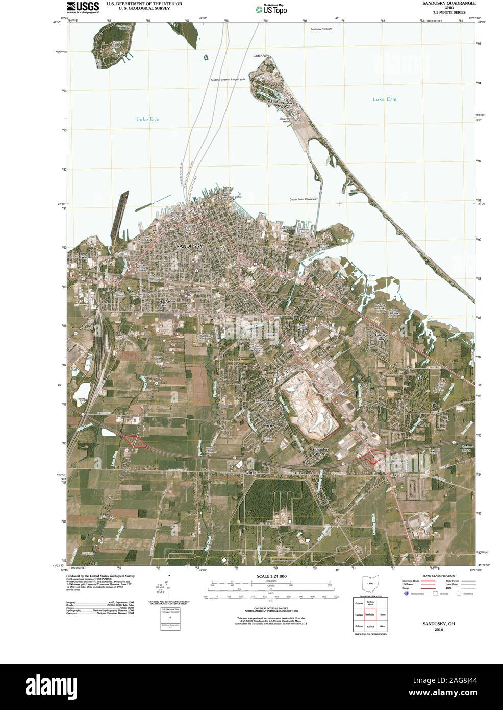 Map of sandusky hi-res stock photography and images - Alamy