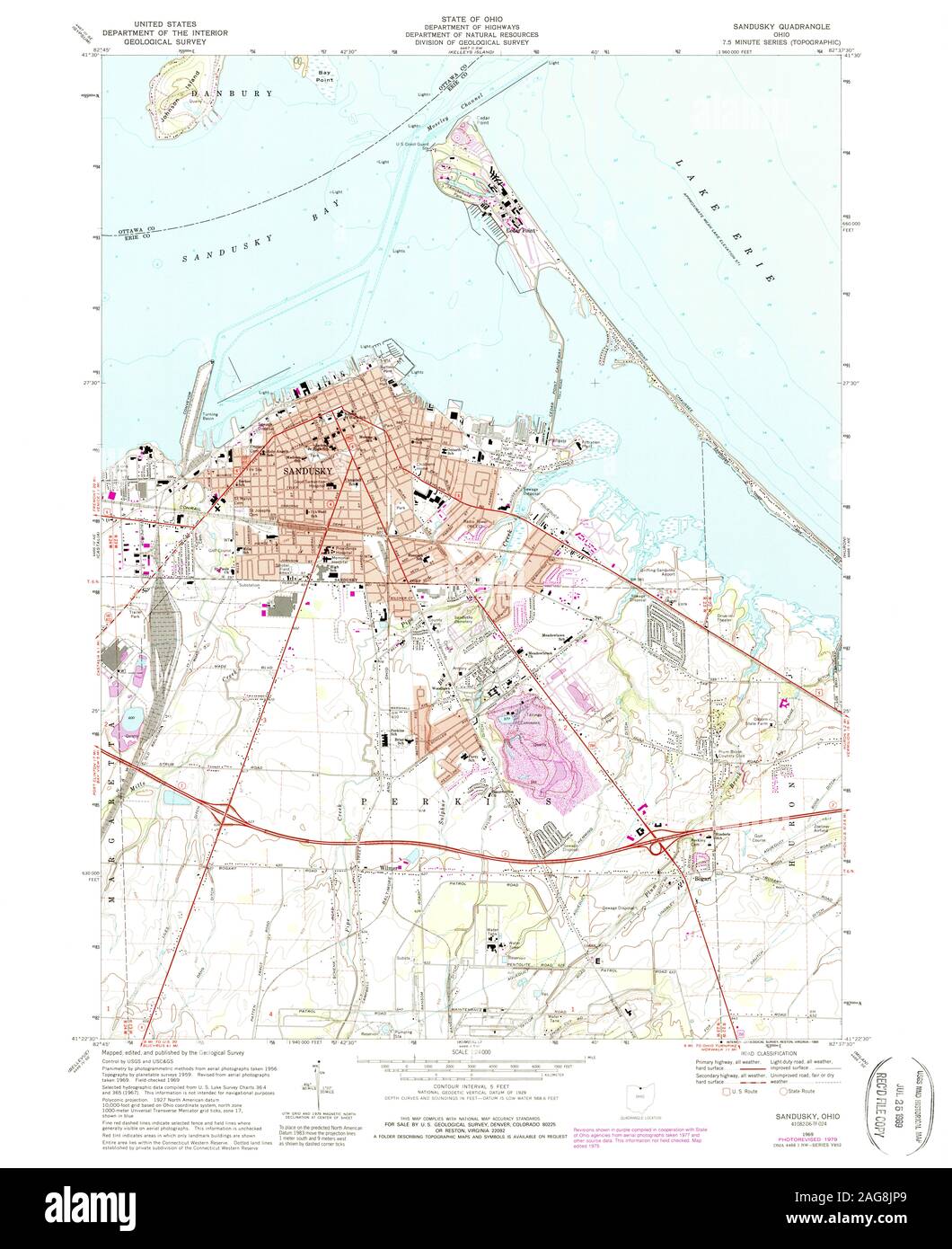Map of sandusky hi-res stock photography and images - Alamy