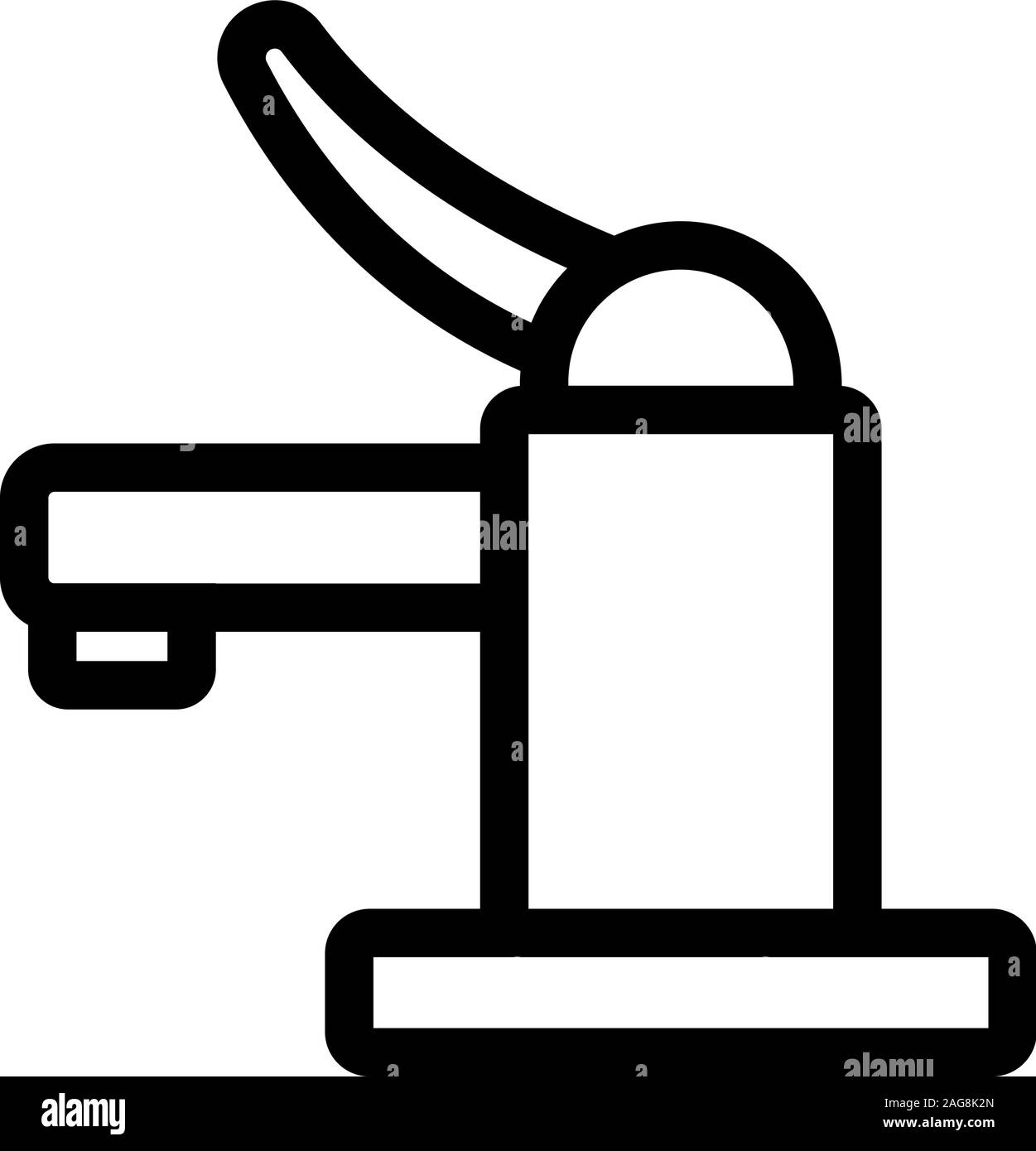 Water mixer icon vector. Isolated contour symbol illustration Stock ...