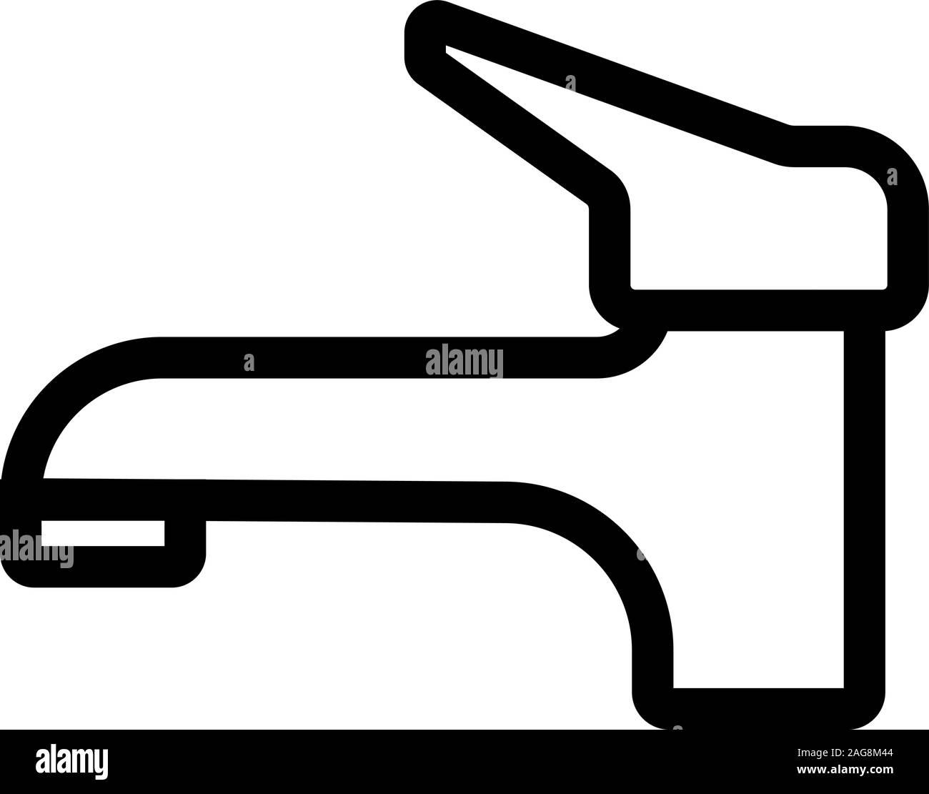 Water mixer icon vector. Isolated contour symbol illustration Stock ...