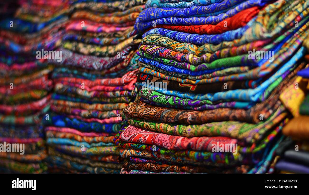 oriental colored precious silk Stock Photo - Alamy