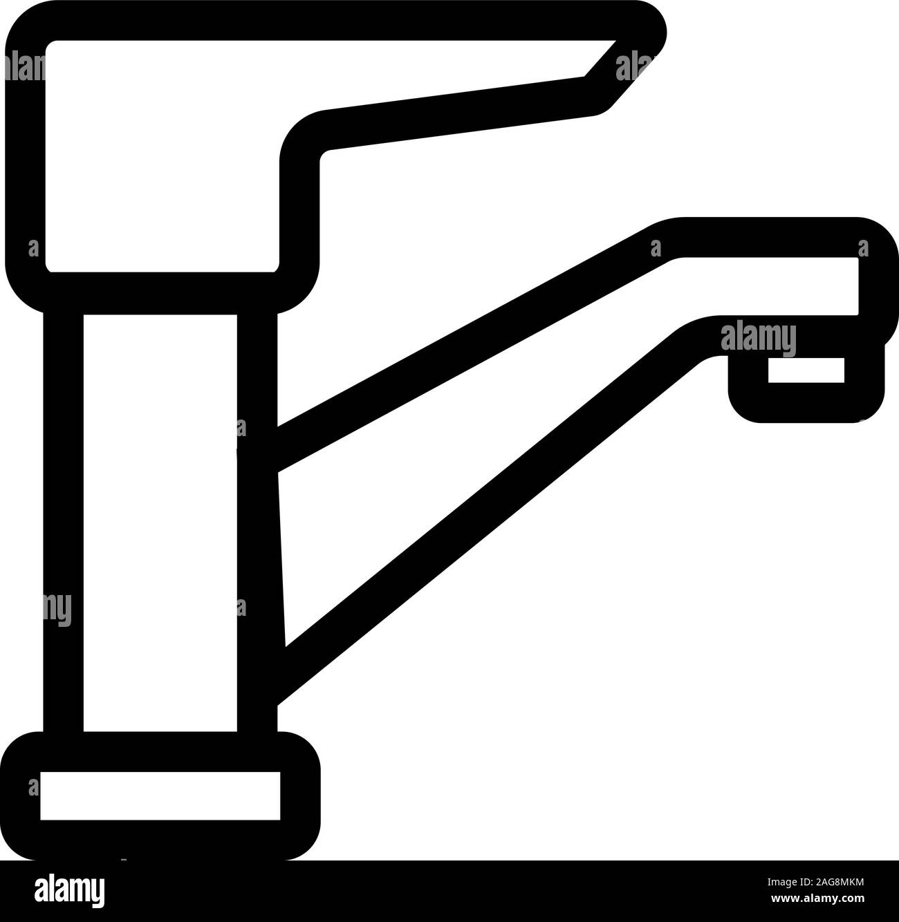 Water mixer icon vector. Isolated contour symbol illustration Stock ...