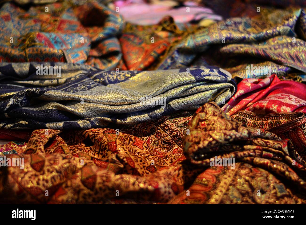 oriental colored precious silk Stock Photo - Alamy