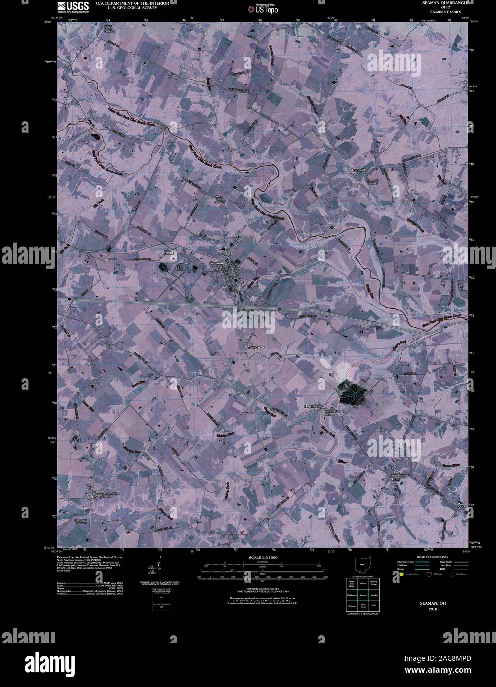 Map of seaman ohio hi-res stock photography and images - Alamy