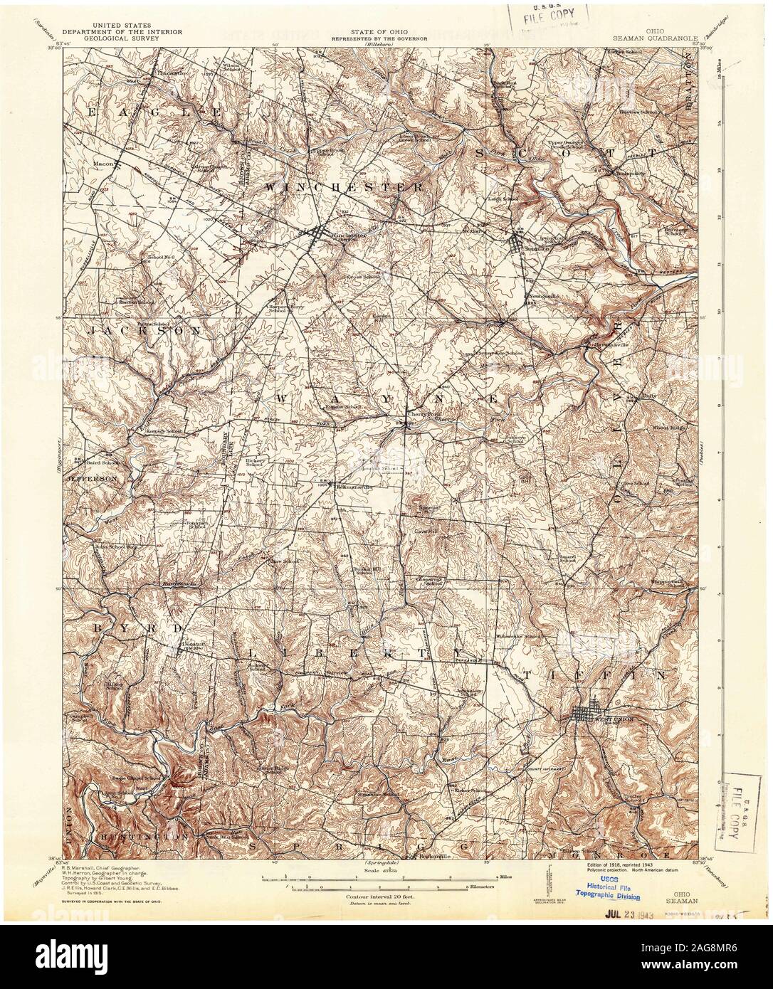 Seaman ohio map hi-res stock photography and images - Alamy