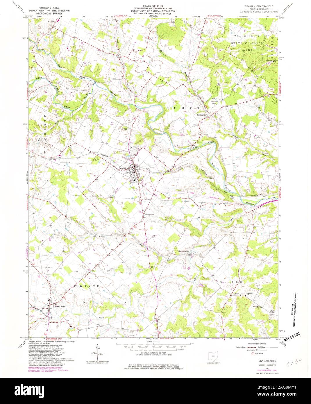 Map of seaman ohio hi-res stock photography and images - Alamy