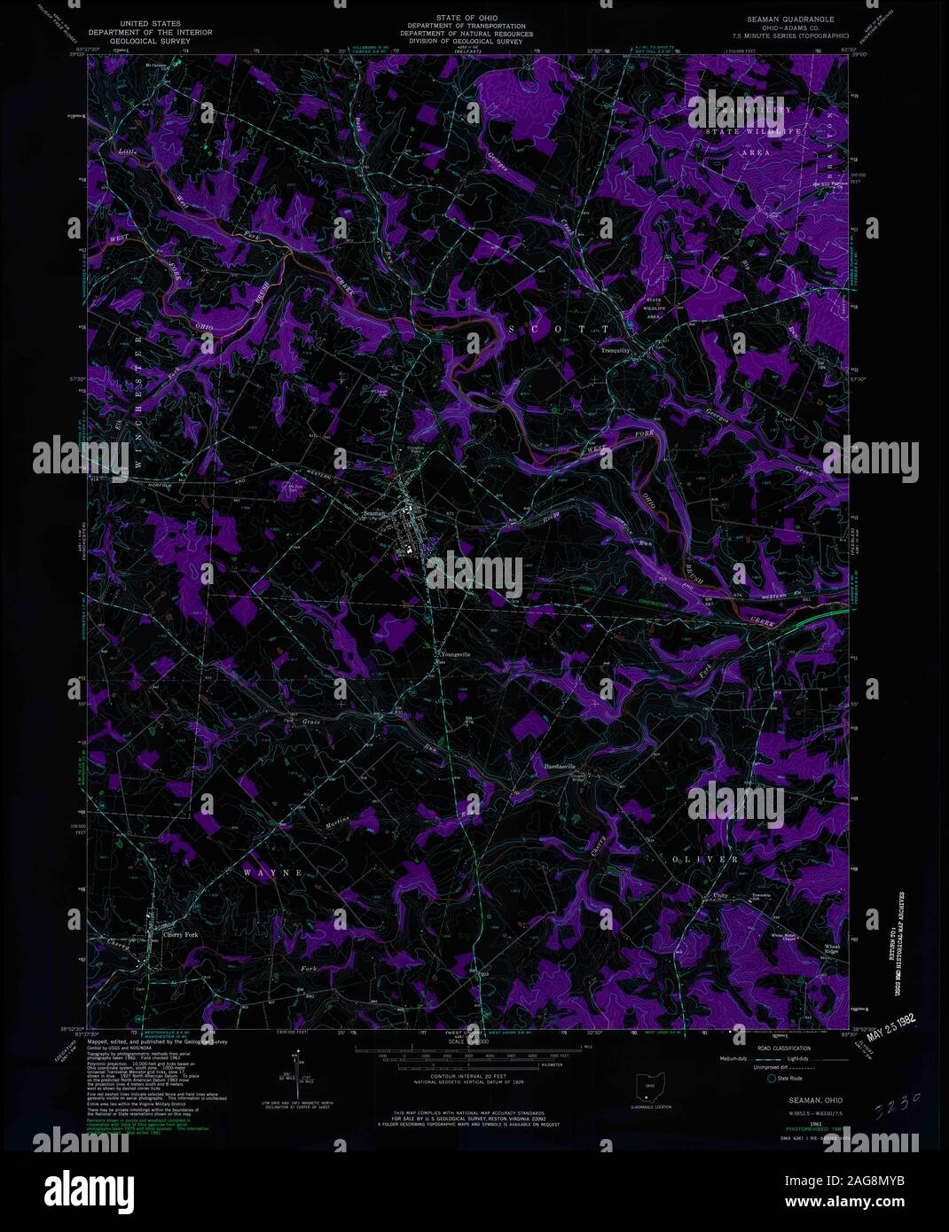 Seaman ohio map hi-res stock photography and images - Alamy