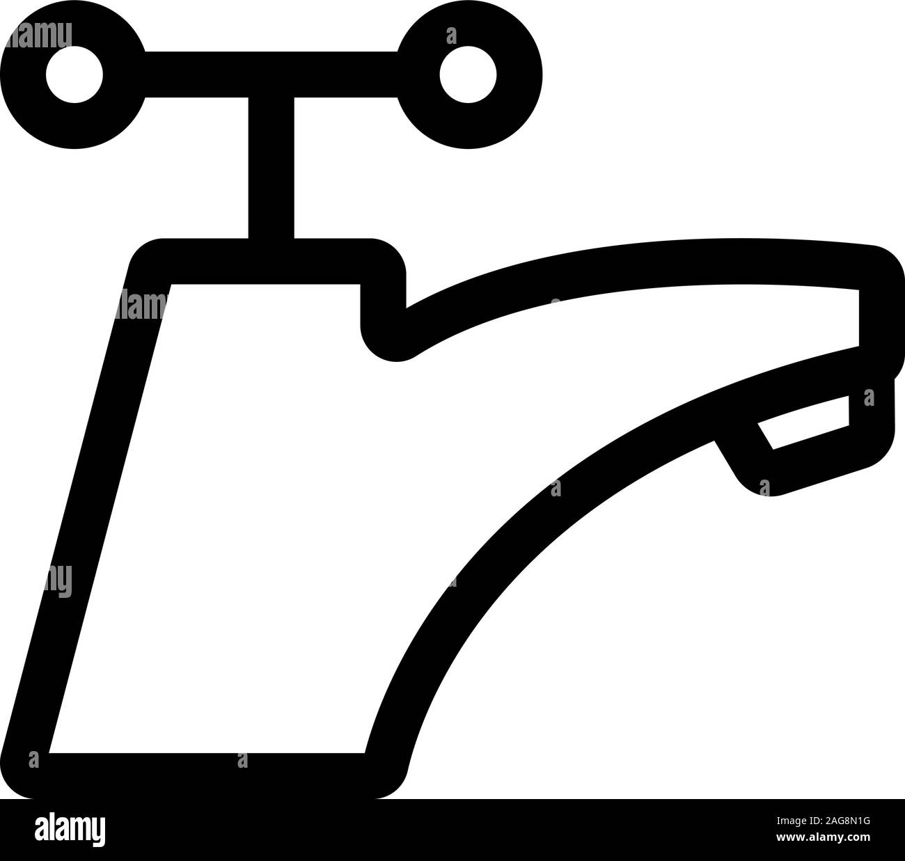 Water mixer icon vector. Isolated contour symbol illustration Stock ...