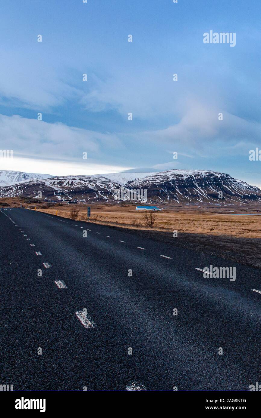 Traditional empty, quiet, calm, clean, beautiful, spectacular roads of ...