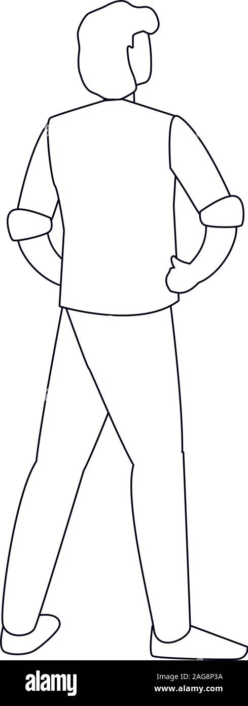 Avatar man of back design, Boy male person people human social media ...