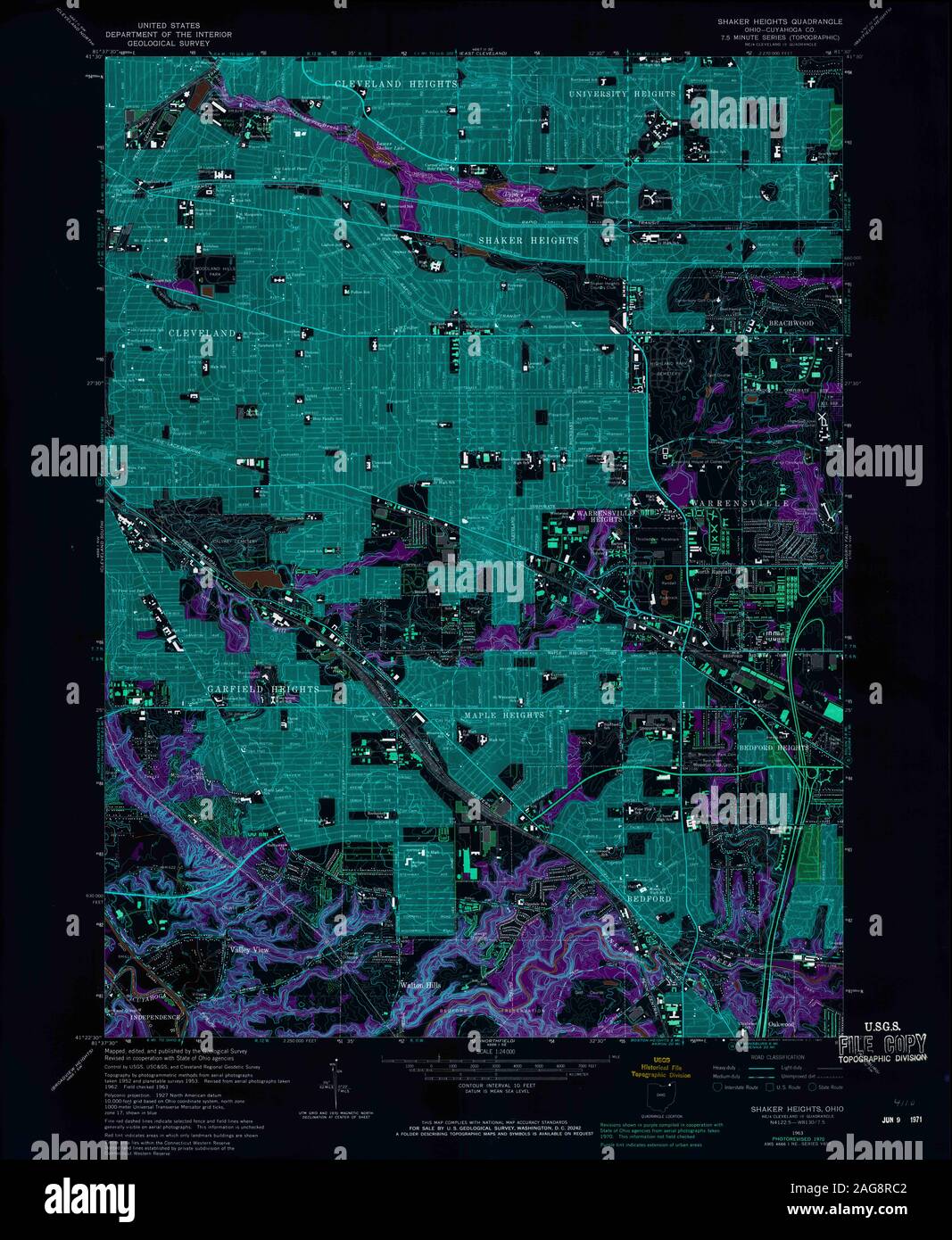 Map of shaker heights hi-res stock photography and images - Alamy