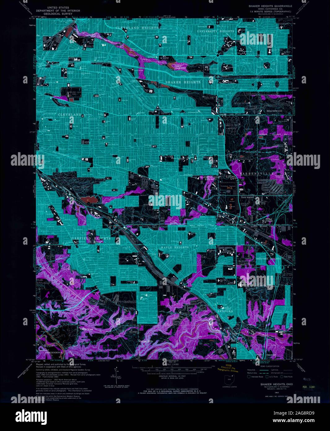 Map of shaker heights hi-res stock photography and images - Alamy