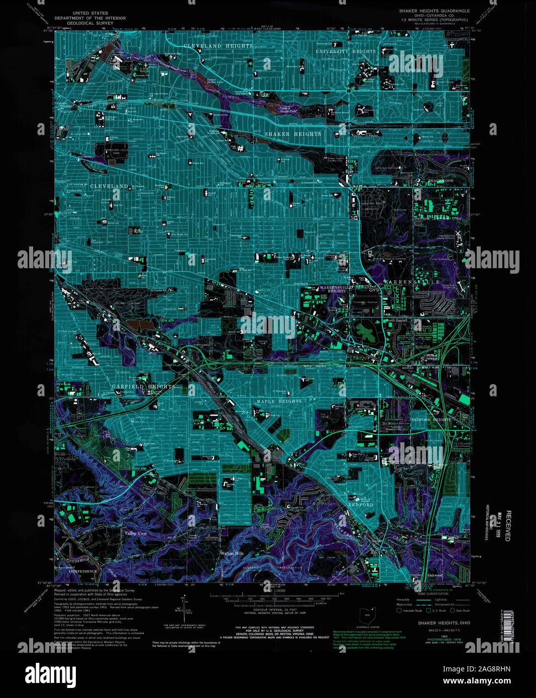 Map of shaker heights hi-res stock photography and images - Alamy