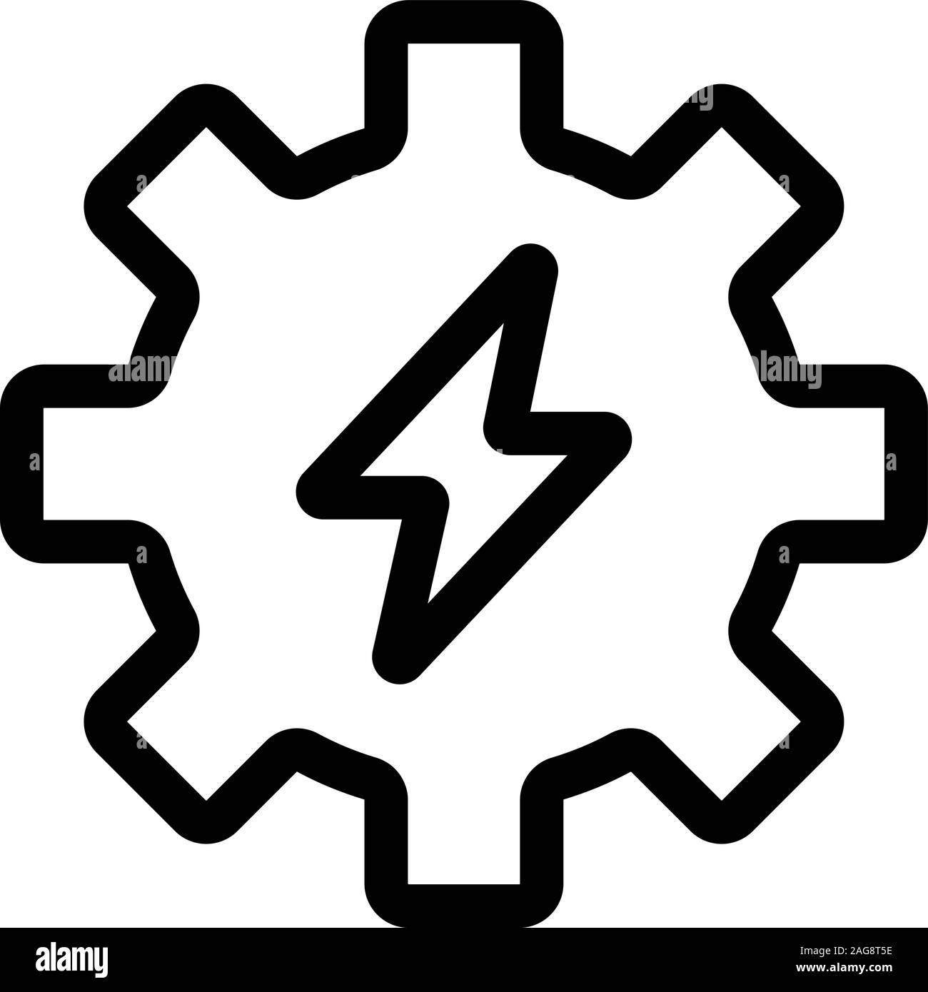 Set up the power icon vector. Isolated contour symbol illustration ...