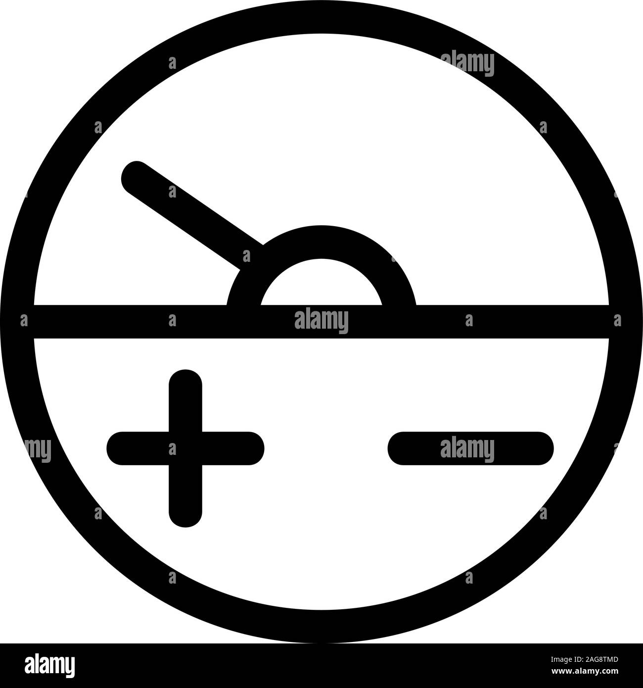 The level of electrical voltage icon vector. Isolated contour symbol ...